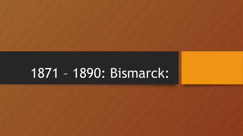 A Level History; Germany 1871 - 1991 | Teaching Resources