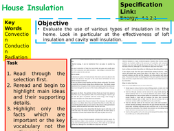 KS4 AQA GCSE Science (Physics) Insulation lesson | Teaching Resources