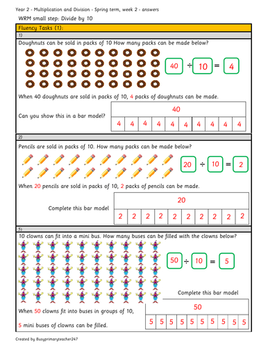 Year 2 - Spring Block 1 - week 2 - Multiplication and Division ...