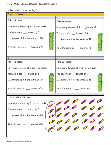 Year 2 - Spring Block 1 - week 2 - Multiplication and Division ...