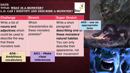 Two Lesson Bundle - Reading and Writing Lessons (Monster Theme ...