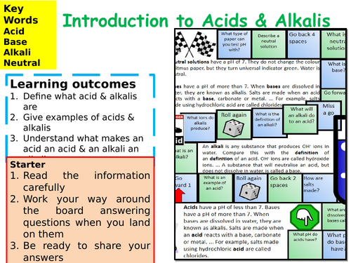 KS3&4 GCSE Science Introduction to Acid & Alkali Lesson | Teaching Resources