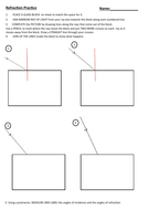 Physics Refraction practical - scaffolded worksheet with instructions ...