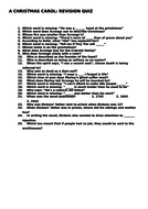 A Christmas Carol Quiz | Teaching Resources