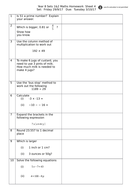 Year 8 Higher Maths Homework Sheets | Teaching Resources