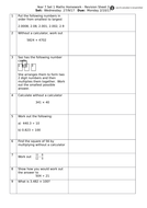 Year 7 Higher Maths Revision homework sheets | Teaching Resources