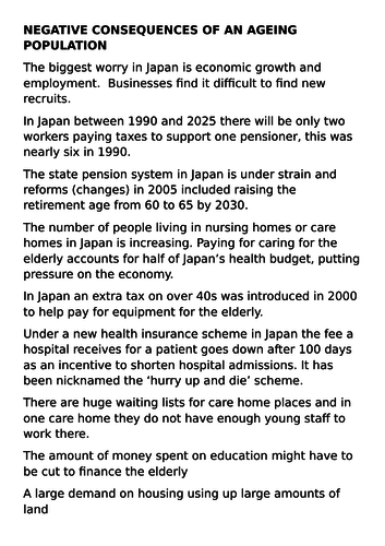 Population Lesson 7 - Youthful and Ageing Populations | Teaching Resources Population Lesson 7 - Youthful and Ageing Populations | Teaching Resources