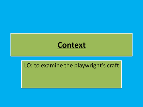 An Inspector Calls Context and lesson 1 | Teaching Resources