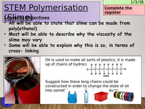 STEM Polymers (slime) | Teaching Resources