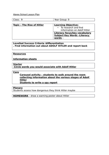 Rise of Hitler | Teaching Resources