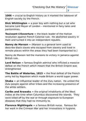 Checking out me history AQA | Teaching Resources