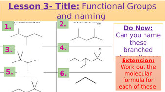 A Level Chemistry OCR A- 4.1.1 Lesson 3- Different Functional Groups ...