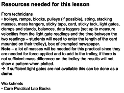 Investigating Acceleration Core Practical CP2d SP2d Edexcel 9-1 GCSE ...