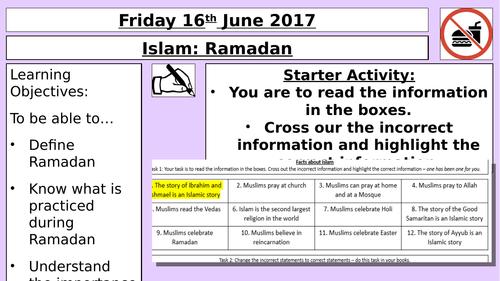 Ramadan | Teaching Resources