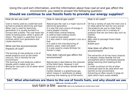 KS3- ENERGY unit - L1 fossil fuels - fully resourced | Teaching Resources
