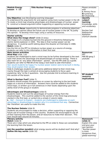 KS3- ENERGY unit - L4 nuclear energy - fully resourced | Teaching Resources