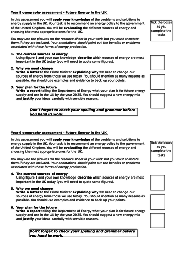 KS3 - Energy unit - L5 assessment - fully resourced | Teaching Resources