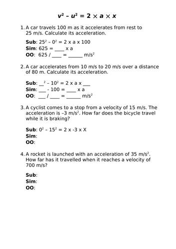 Acceleration Cp1c Sp1c Edexcel 9 1 Gcse Physics Motion Teaching Resources