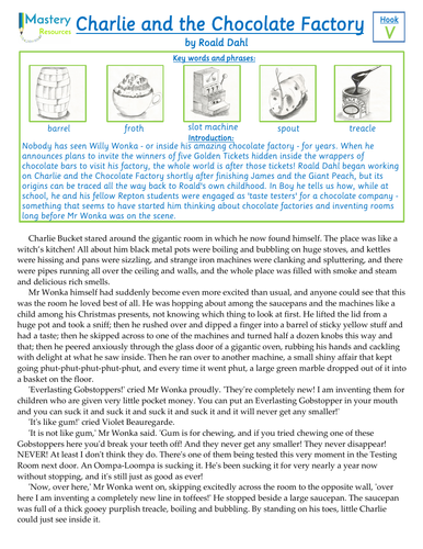 Charlie and the Chocolate Factory by Roald Dahl Comprehension KS2 ...