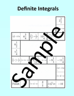 Integration – Definite Integrals – Math Puzzle | Teaching Resources