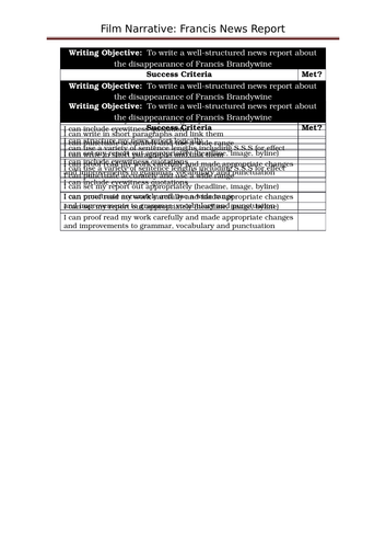 Film Narratives: Year 6 Scheme of Work | Teaching Resources