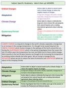 AQA 9-1 GCSE Geography - Climate Change Key Vocabulary Revision ...
