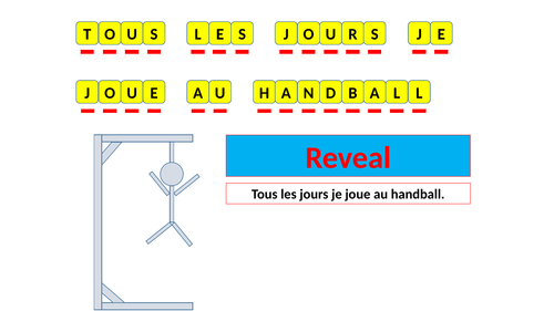 French - Freetime & frequency hangman | Teaching Resources