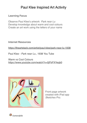 PAUL KLEE INSPIRED ART | Teaching Resources