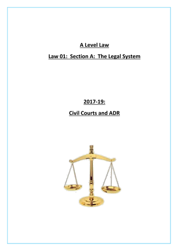 OCR A Level Law 2017 Spec - Law 01: Section A: Legal System Workbooks ...