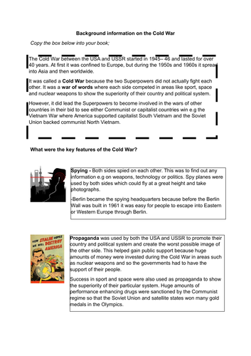 Edexcel 9-1- Superpower Relations -Key Topic 1 - Origins of the Cold ...
