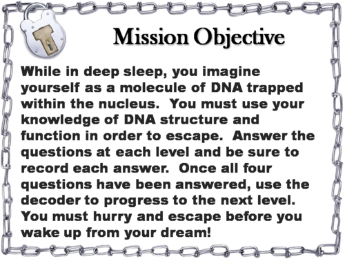 DNA Escape Room | Teaching Resources