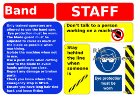 Health and Safety Posters for Workshop Machines | Teaching Resources