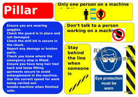 Health and Safety Posters for Workshop Machines | Teaching Resources