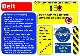 Health and Safety Posters for Workshop Machines | Teaching Resources