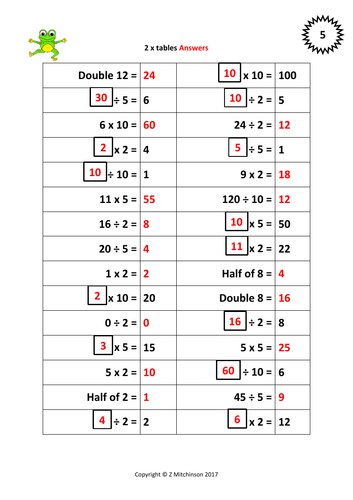 Year 2 Times Tables | Teaching Resources