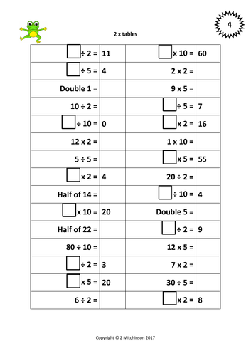 Year 2 Times Tables | Teaching Resources