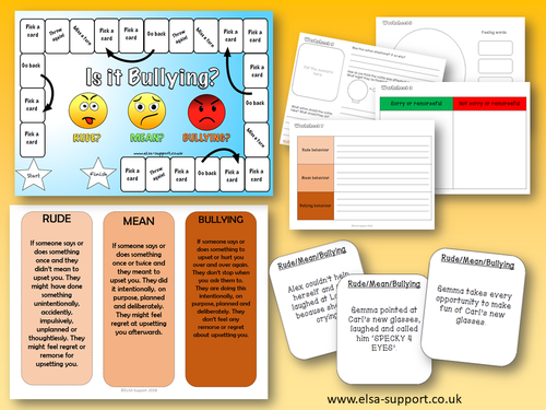 ELSA SUPPORT - Is it Bullying? - anti bullying, emotions, social skills ...