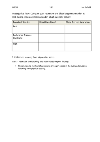 IB DP SEHS Higher Level Topic 9 Complete | Teaching Resources