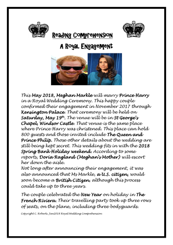 Meghan Markle/Prince Harry Royal Engagement/Wedding Reading ...