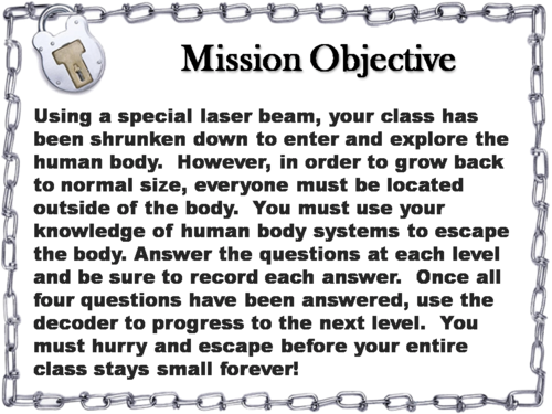 Human Body Systems Escape Room | Teaching Resources