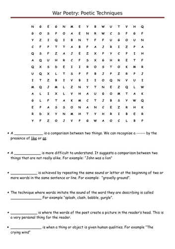 War Poetry: Year 8 Scheme of Work | Teaching Resources