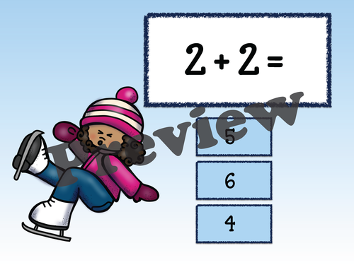Interactive Addition Game for Google Slides /Adobe -Winter Frolics with ...