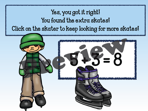 Interactive Addition Game for Google Slides /Adobe -Winter Frolics with ...