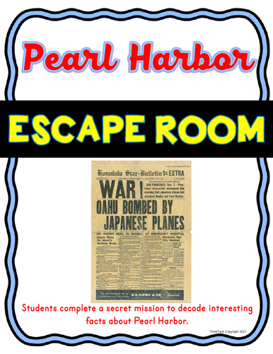 Pearl Harbor Escape Room - No Prep! | Teaching Resources