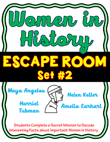 Women in History Escape Room Set #2 - No Prep! | Teaching Resources
