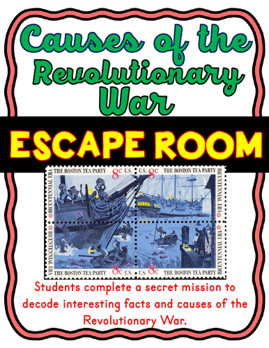 Revolutionary War Escape Room - U.S. vs. Great Britain - No Prep ...