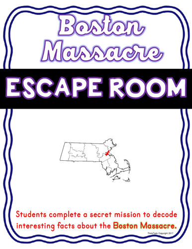 Boston Massacre Escape Room - U.S. History - No Prep! | Teaching Resources