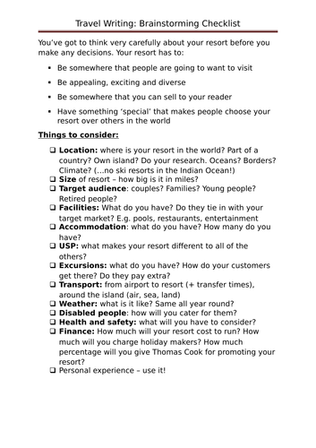 Travel Writing: Year 8 Scheme of Work | Teaching Resources