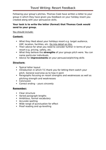 Travel Writing: Year 8 Scheme of Work | Teaching Resources
