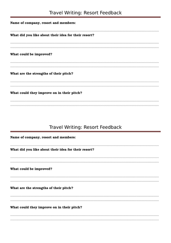 Travel Writing: Year 8 Scheme of Work | Teaching Resources
